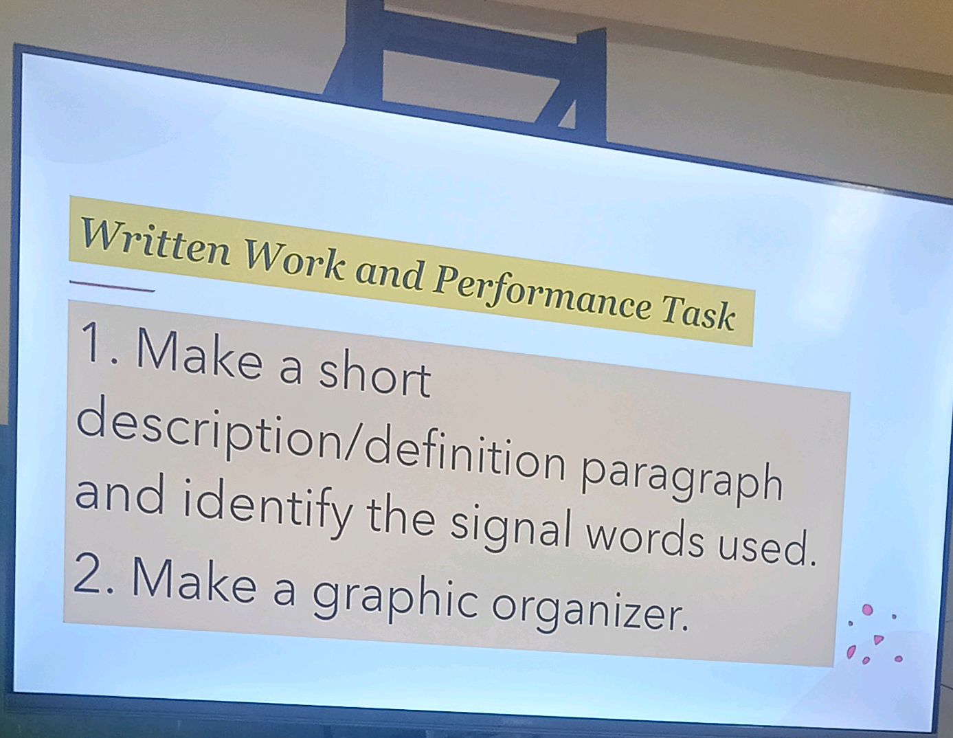 Make a short description/definition