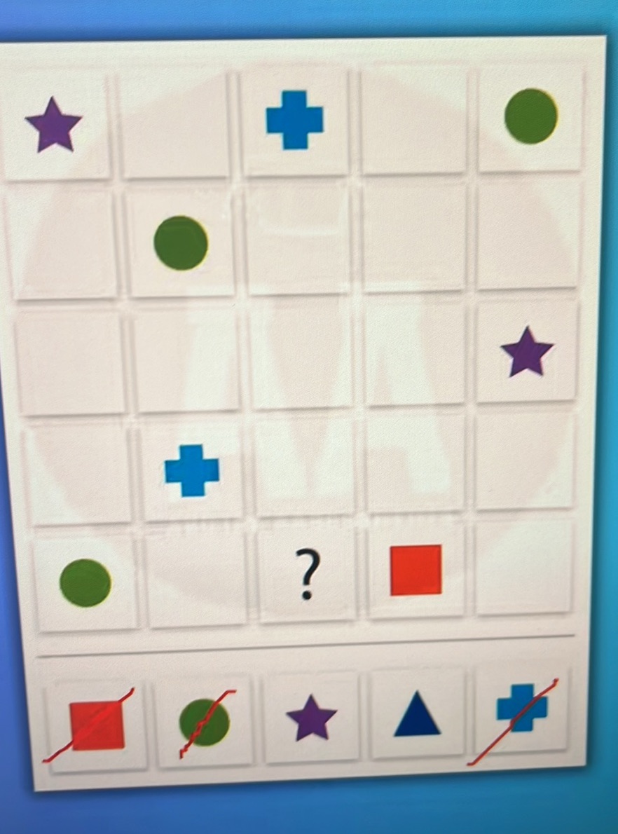 The image displays a 5x5 grid with various | StudyX