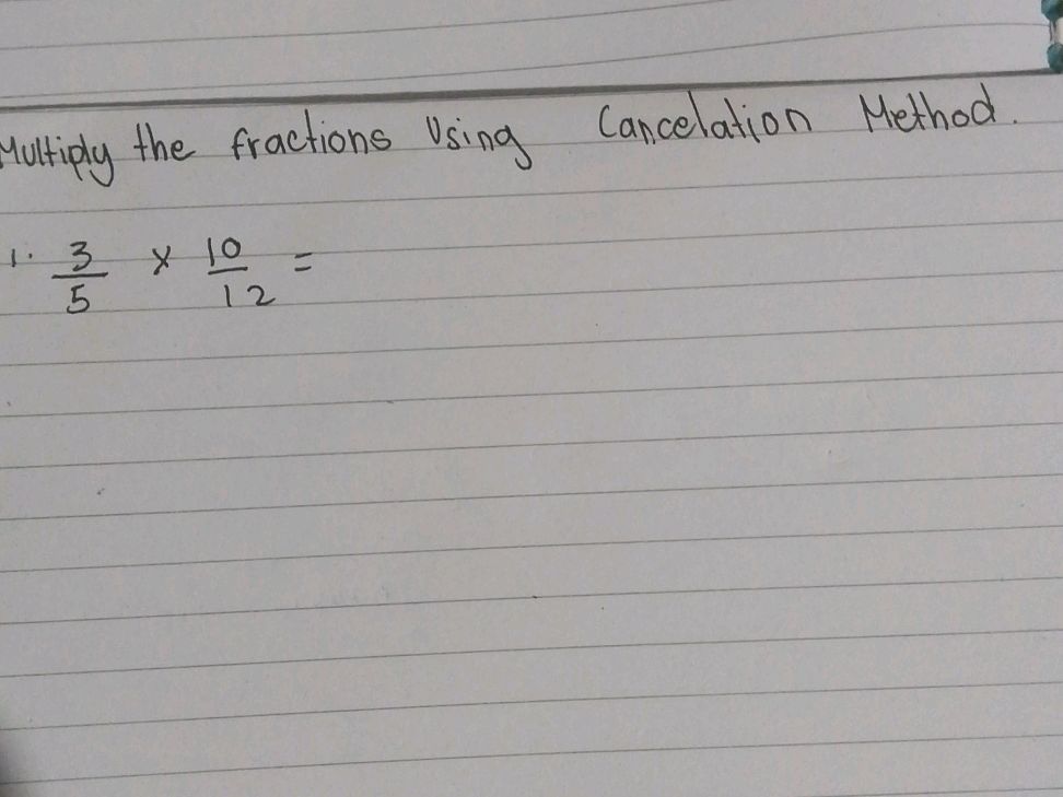 Multiply the fractions using Cancellation | StudyX