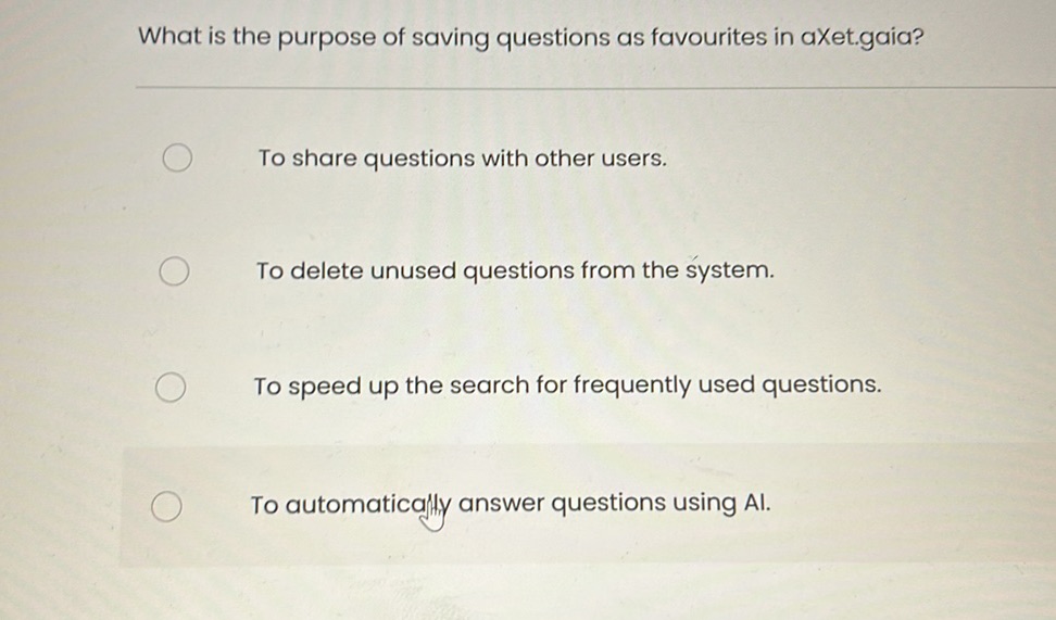 What is the purpose of saving questions as