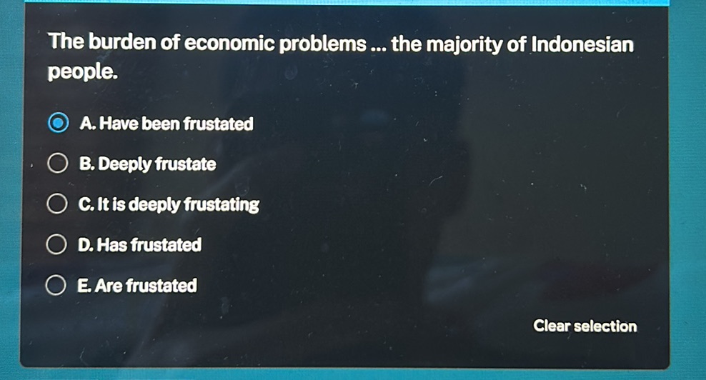 The burden of economic problems ... the