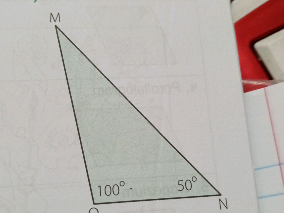 The image shows a triangle with angles | StudyX