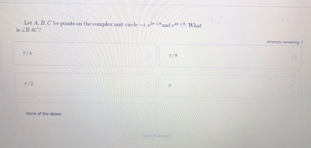 Let A, B, C be points on the complex unit | StudyX