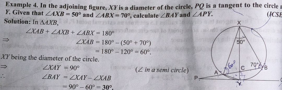 Example 4. In the adjoining figure, XY is a | StudyX