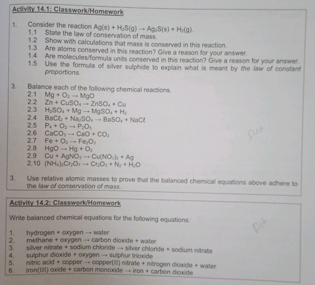 Activity 14.1: Classwork/Homework 1. | StudyX