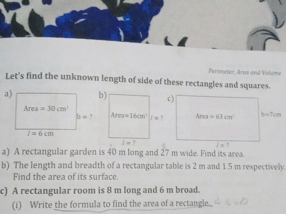 Let's find the unknown length of side of | StudyX