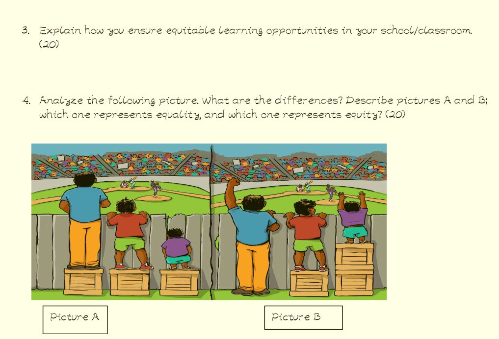 Explain how you ensure equitable learning