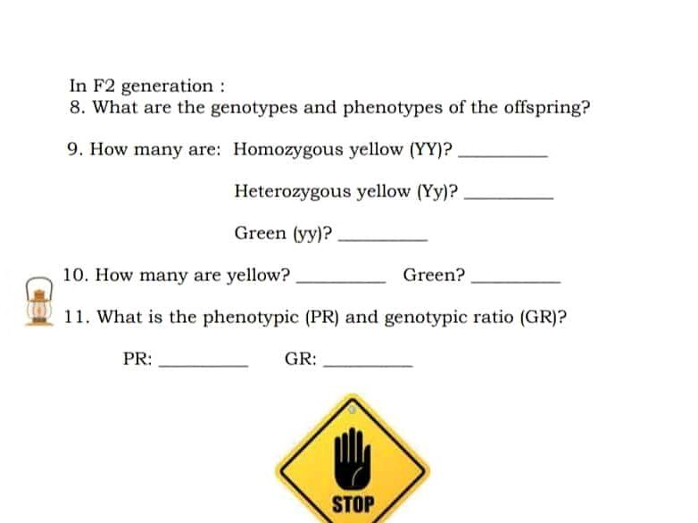 In F2 generation: 8. What are the genotypes | StudyX