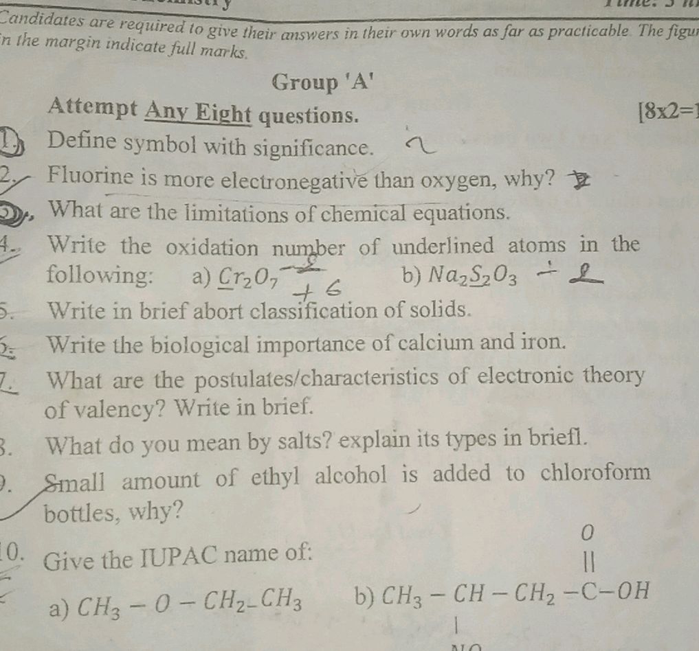 1. Define symbol with significance. 2. | StudyX
