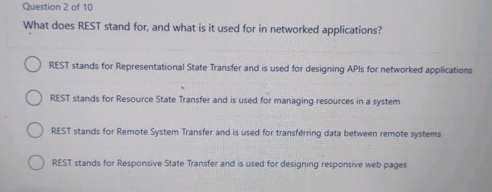 What does REST stand for, and what is it
