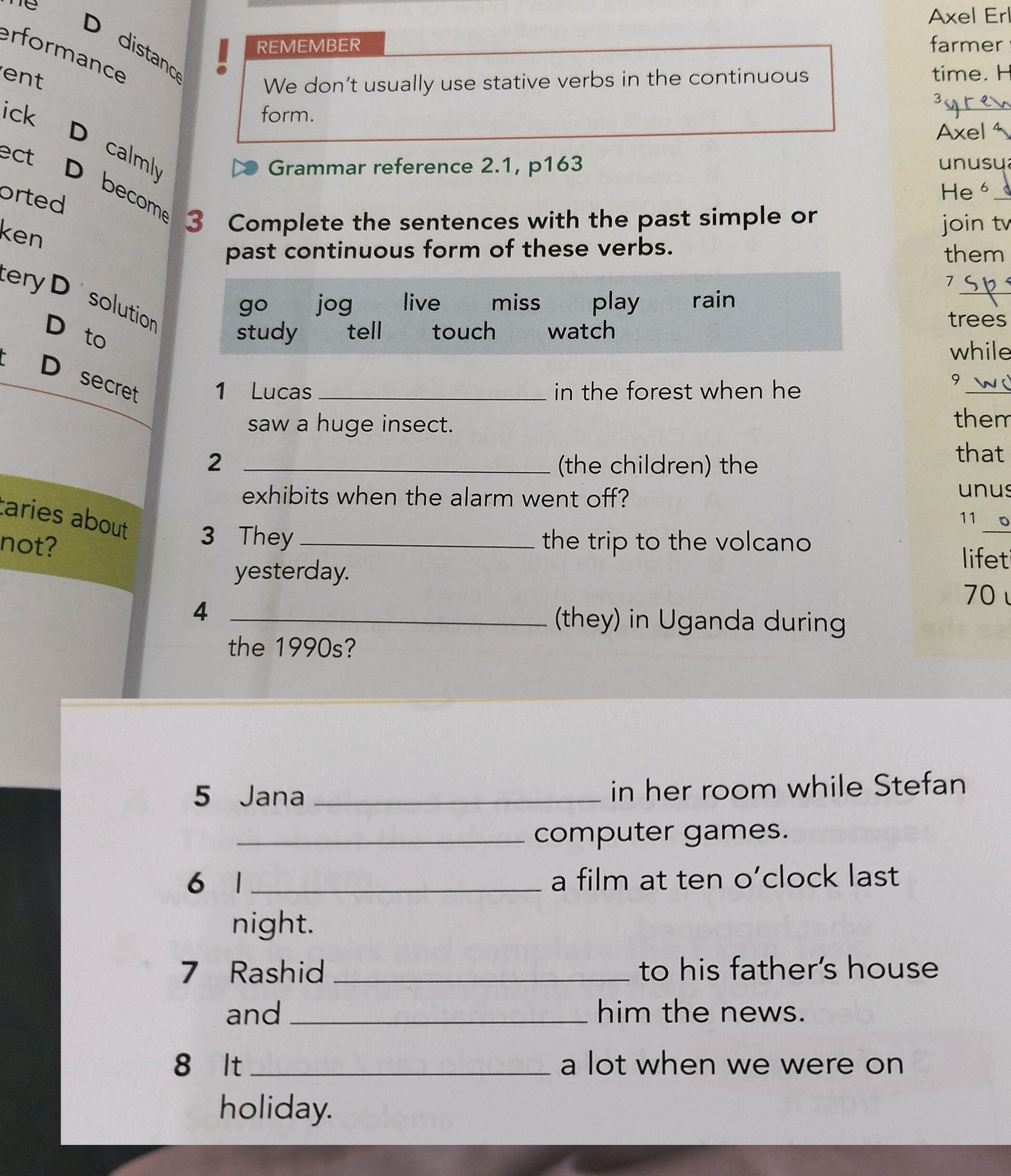 Complete the sentences with the past simple | StudyX