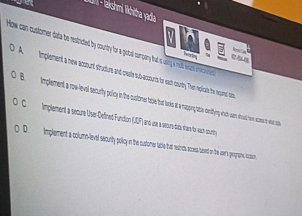 How can customer data be restricted by | StudyX