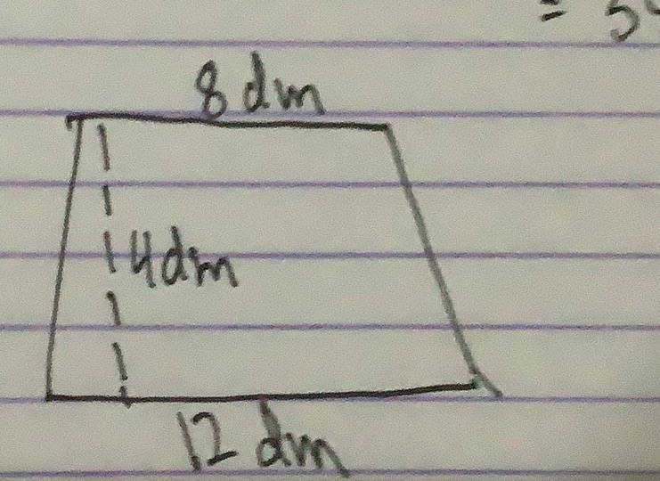 The image shows a trapezoid with the | StudyX