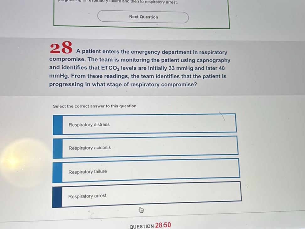 A patient enters the emergency department in | StudyX
