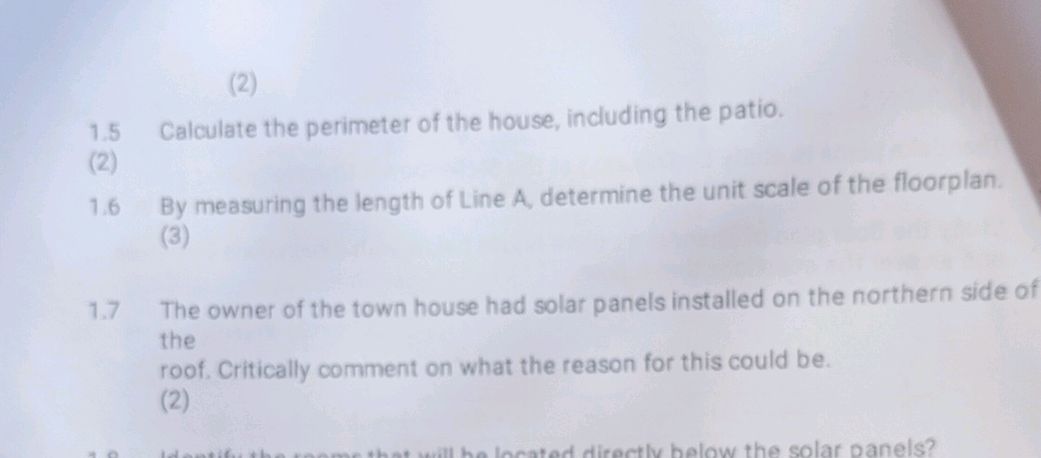 5 Calculate the perimeter of the house,
