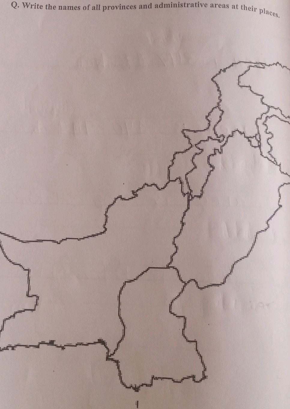 Q. Write the names of all provinces and