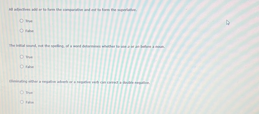 All adjectives add er to form the | StudyX