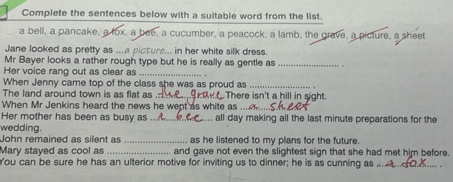 Complete the sentences below with a suitable | StudyX