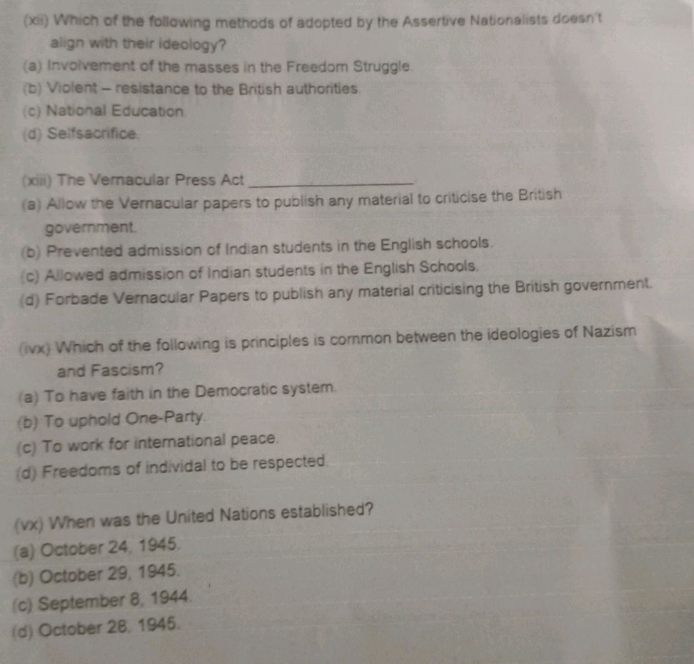 (xii) Which of the following methods of | StudyX