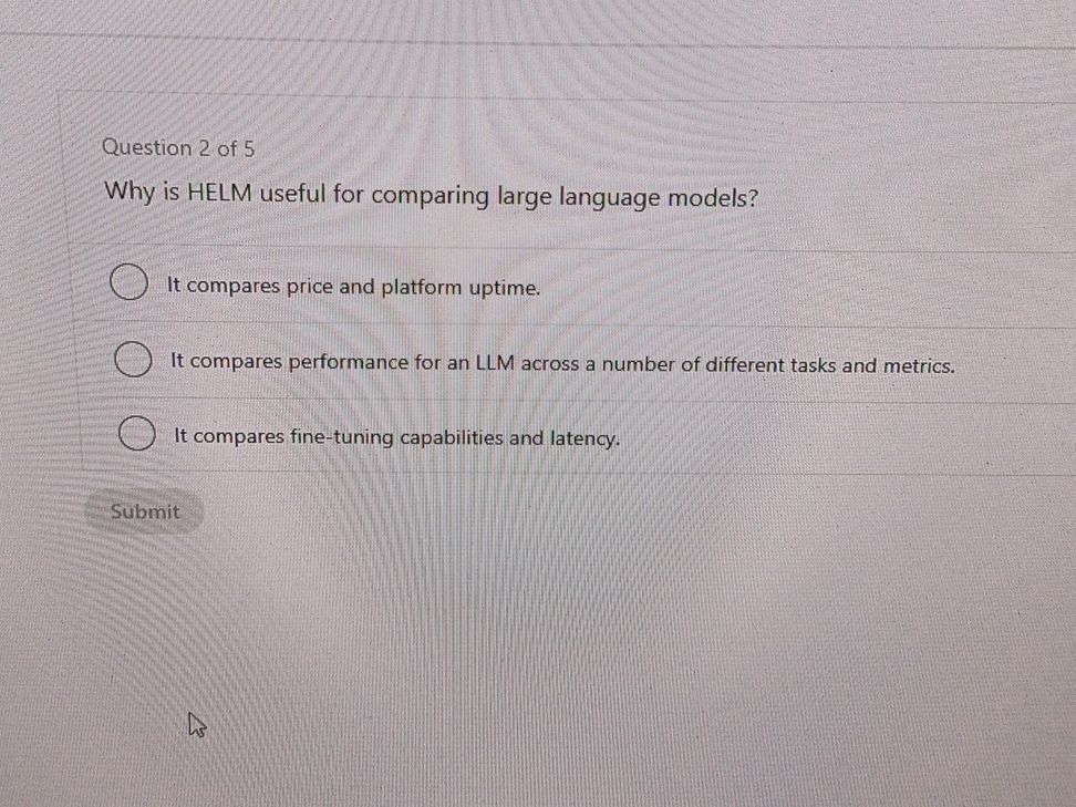 Question 2 of 5 Why is HELM useful for | StudyX