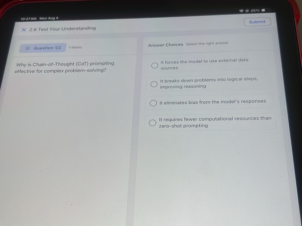 Why is Chain-of-Thought (CoT) prompting | StudyX