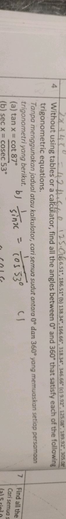 4 Without using tables or a calculator, find | StudyX