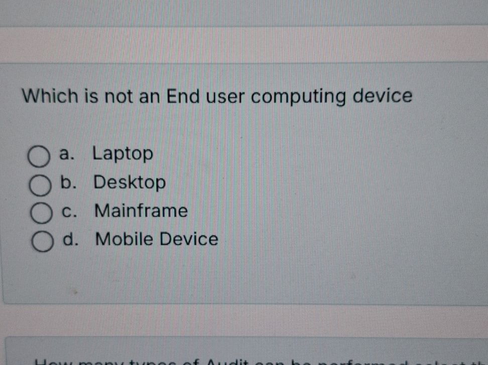 Which is not an End user computing device a.