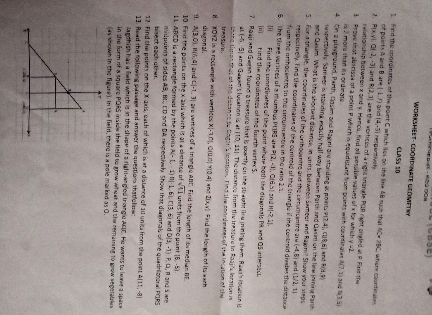 Find the coordinates of the point C which