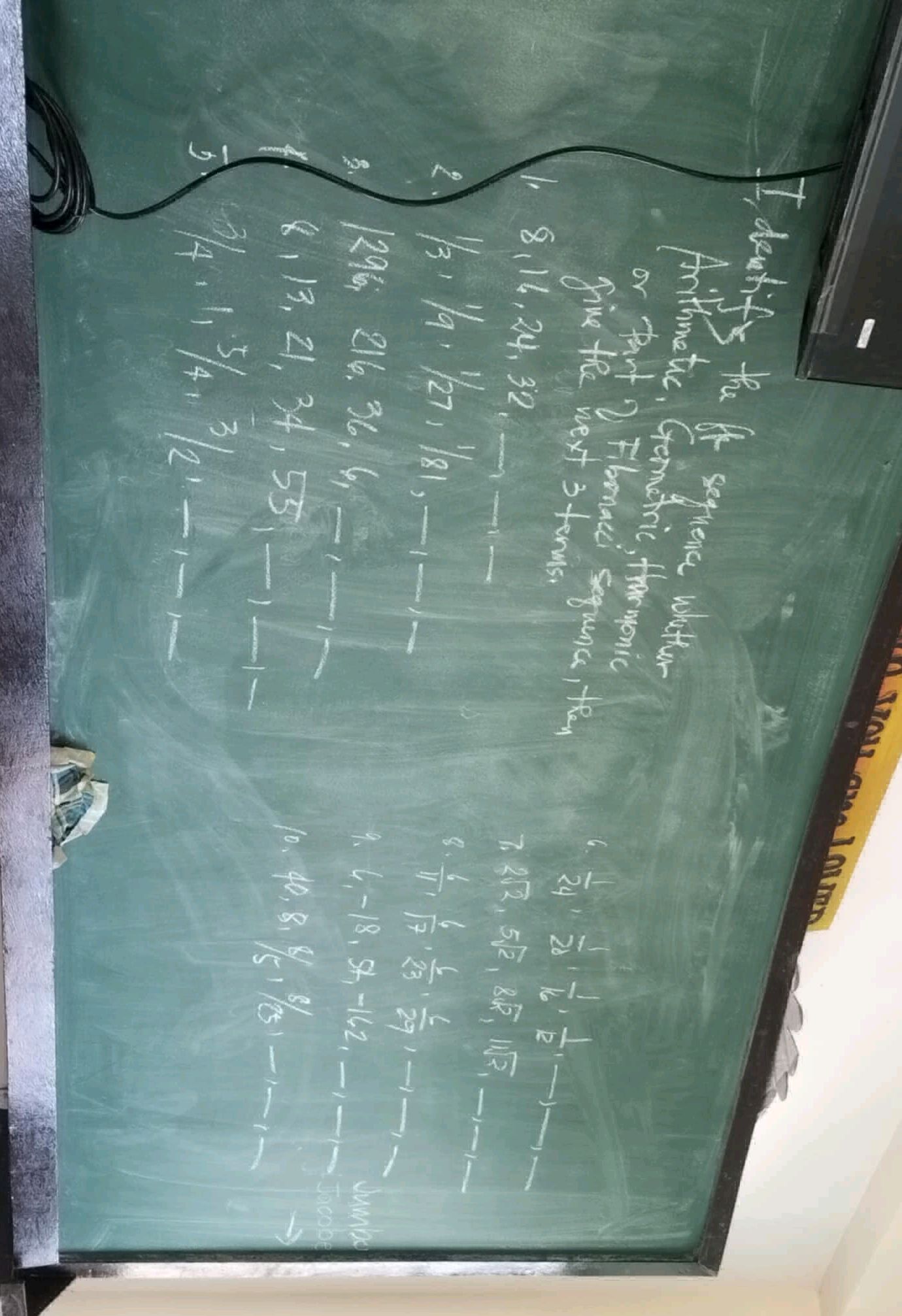 Identify the sequence whether Arithmetic, | StudyX