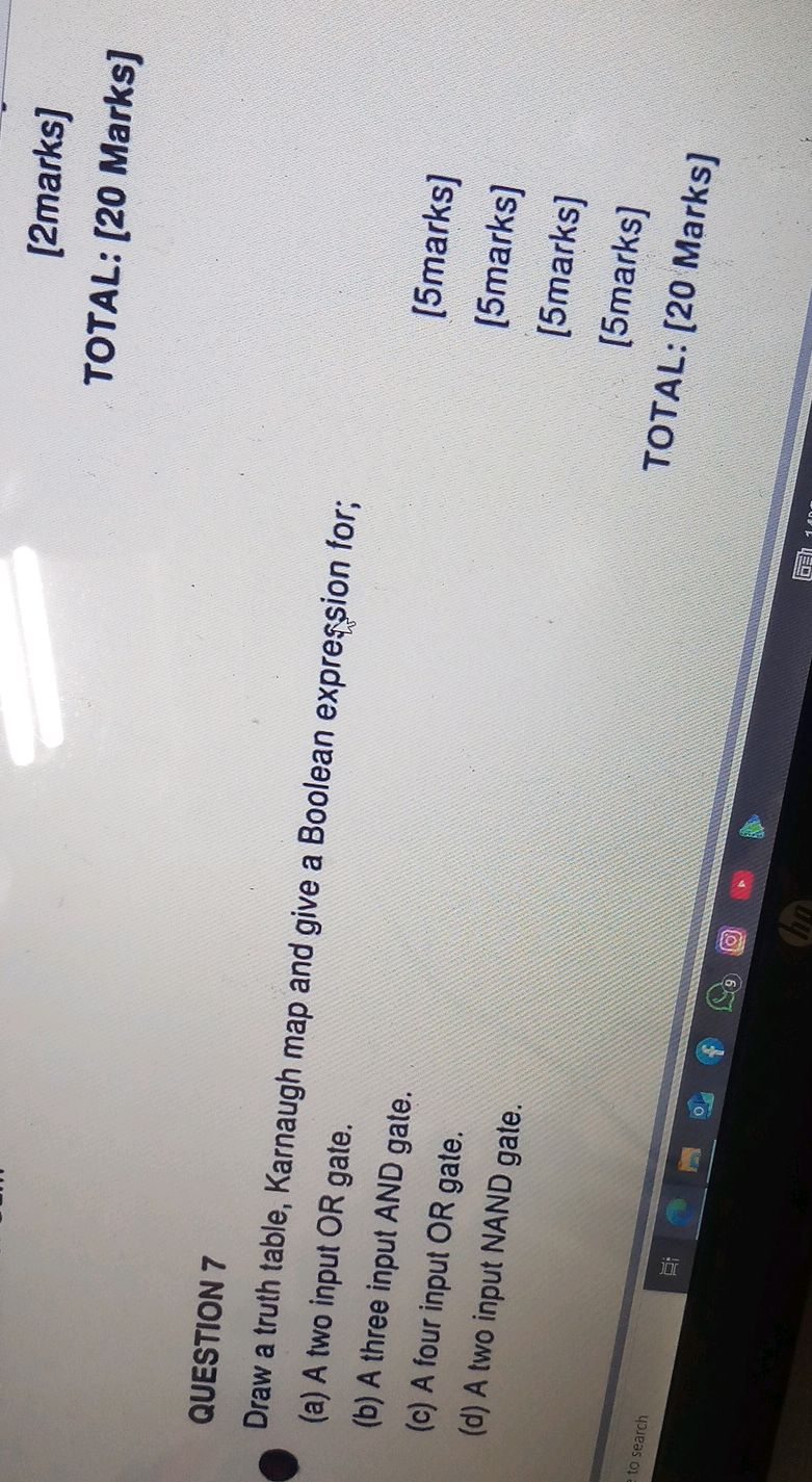 QUESTION 7 Draw a truth table, Karnaugh map | StudyX