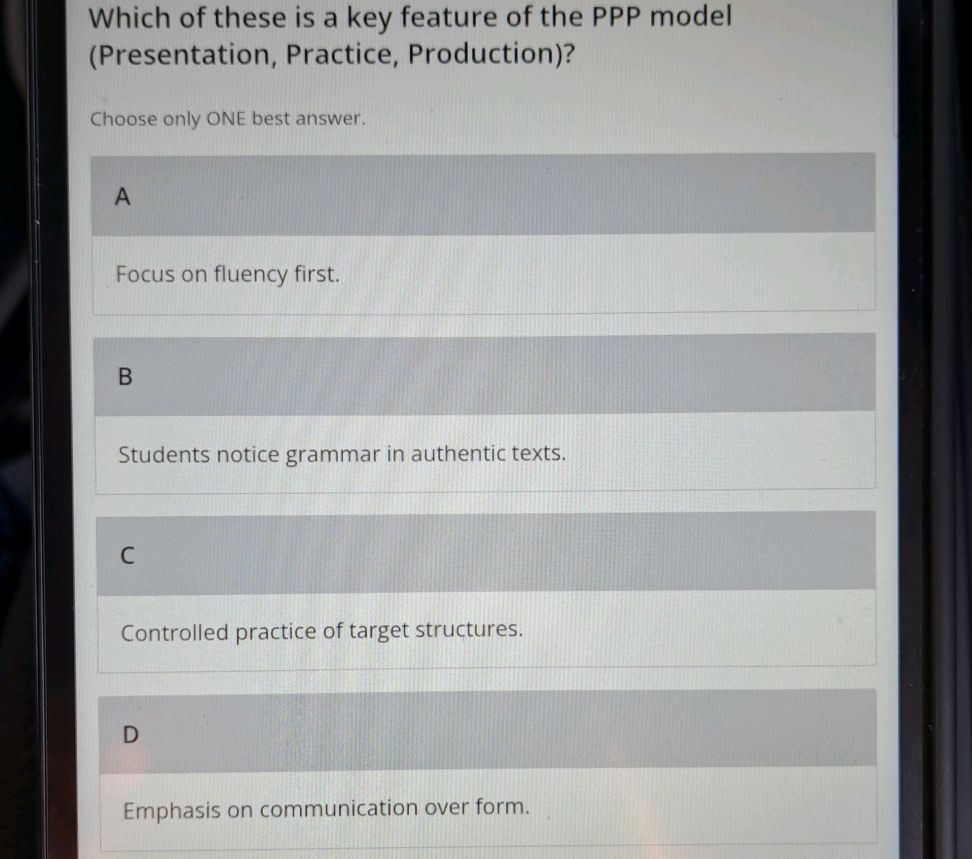 Which of these is a key feature of the PPP | StudyX