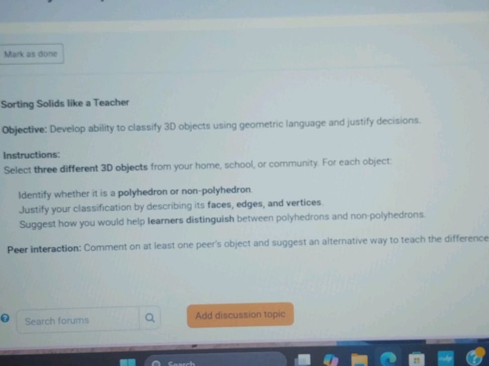 Sorting Solids like a Teacher Objective: | StudyX