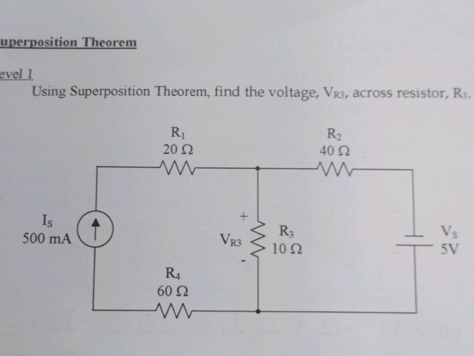 Using Superposition Theorem, find the | StudyX