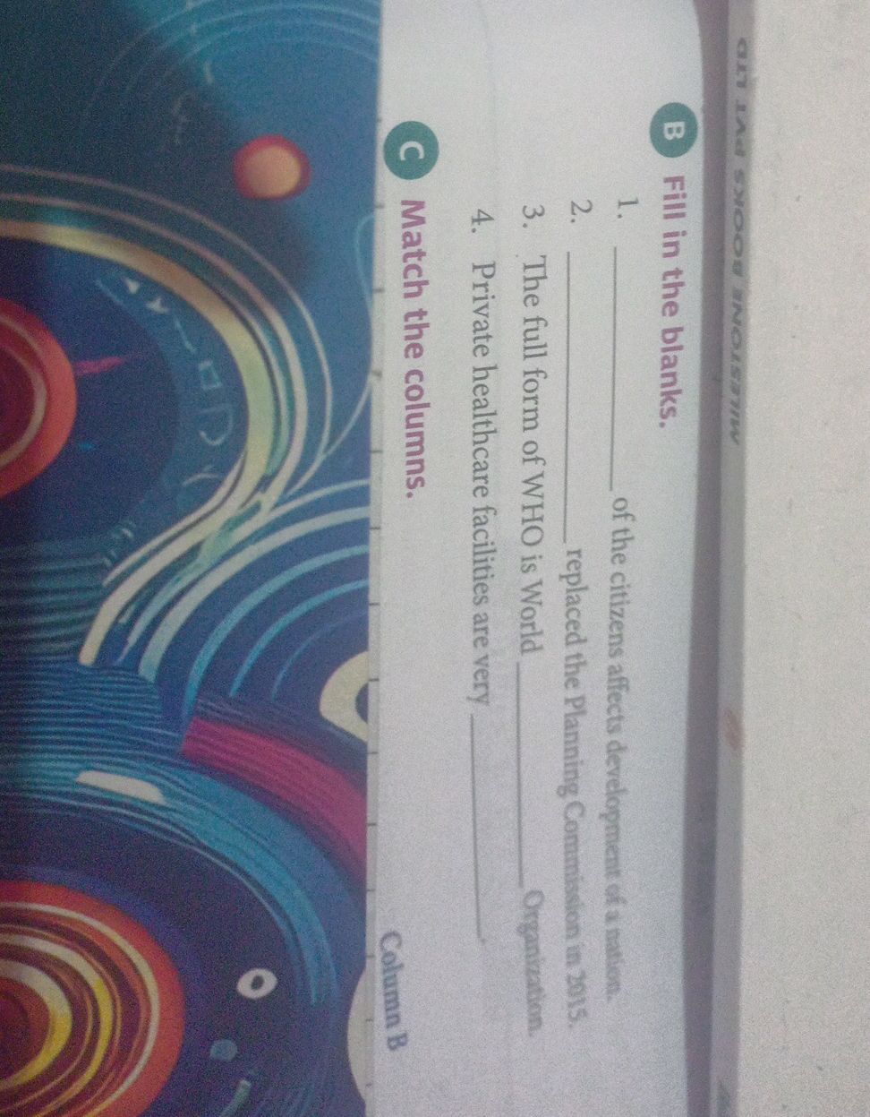 B Fill in the blanks. 1. ____ of the | StudyX