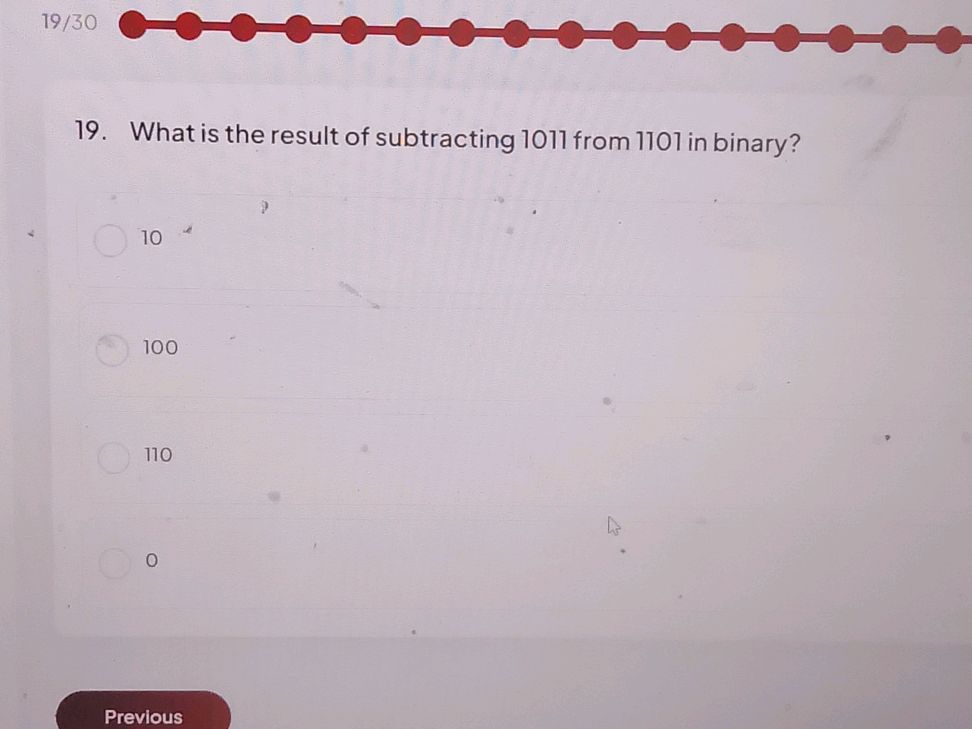 19. What is the result of subtracting 1011 | StudyX