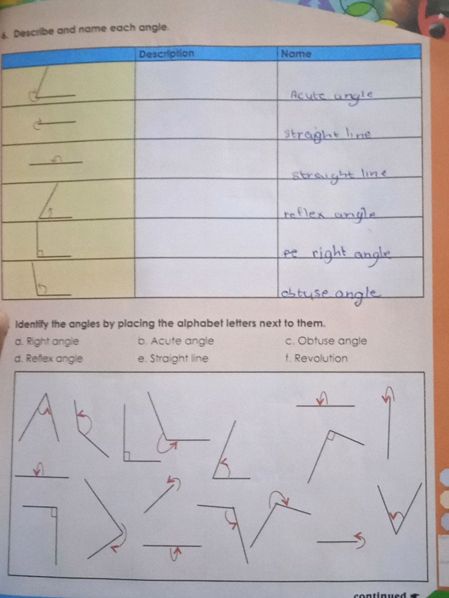 4. Describe and name each angle | | StudyX