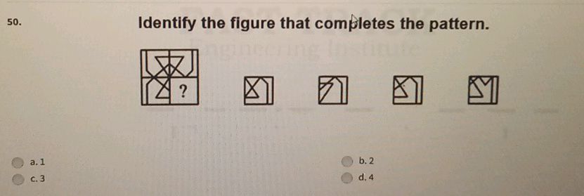 50. Identify the figure that completes the | StudyX