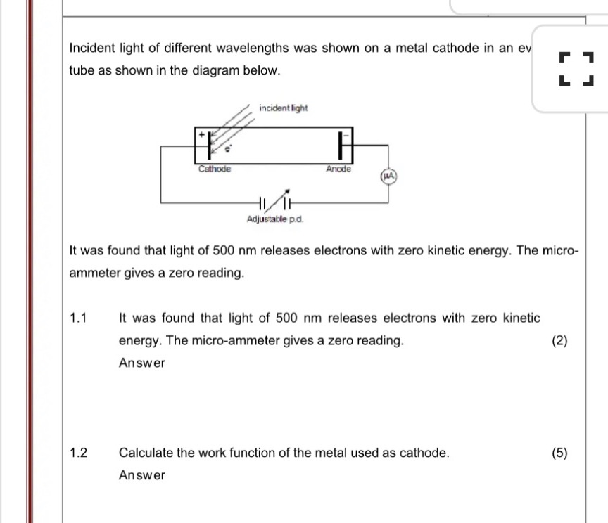 Incident light of different wavelengths was