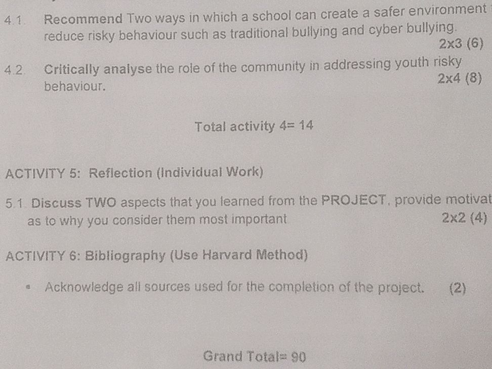 4.1. Recommend Two ways in which a school | StudyX