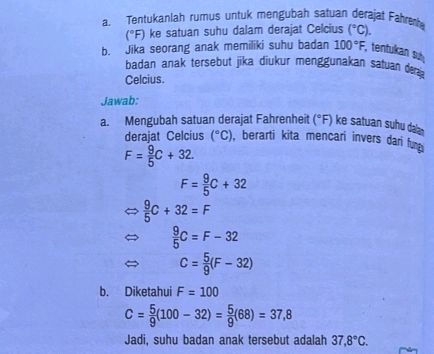 a. Tentukanlah rumus untuk mengubah satuan | StudyX