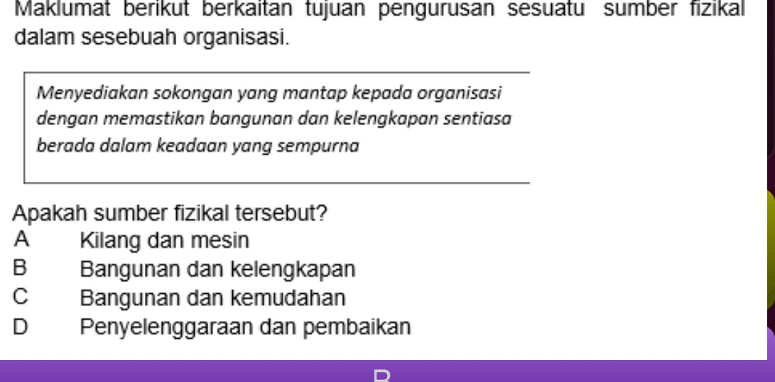 Maklumat berikut berkaitan tujuan pengurusan | StudyX