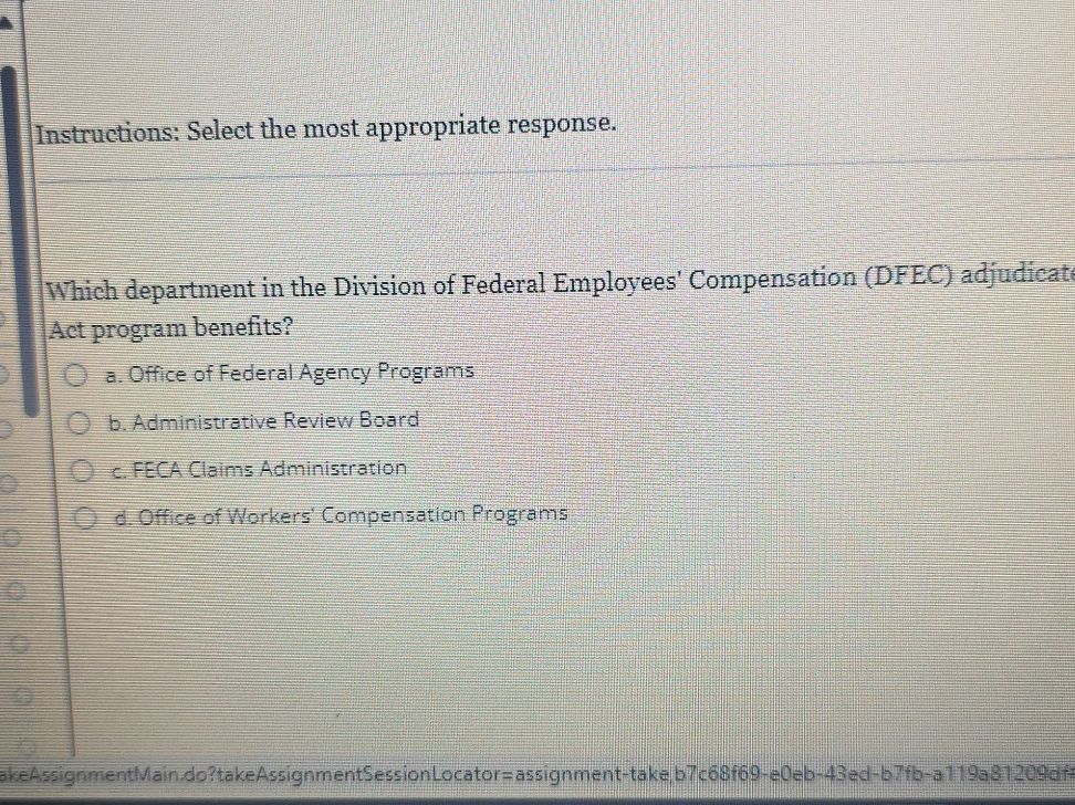 Which department in the Division of Federal