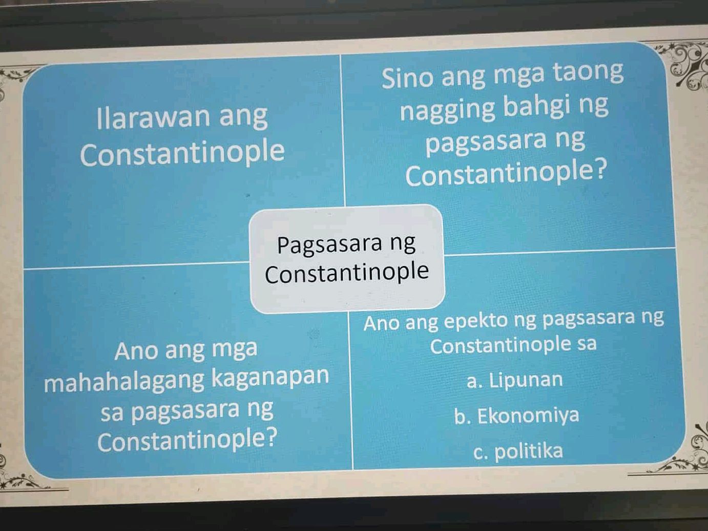 Ilarawan ang Constantinople Sino ang mga | StudyX