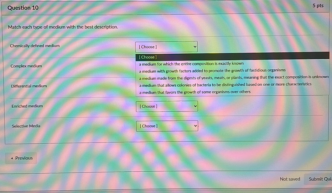 Question 10 Match each type of medium with | StudyX