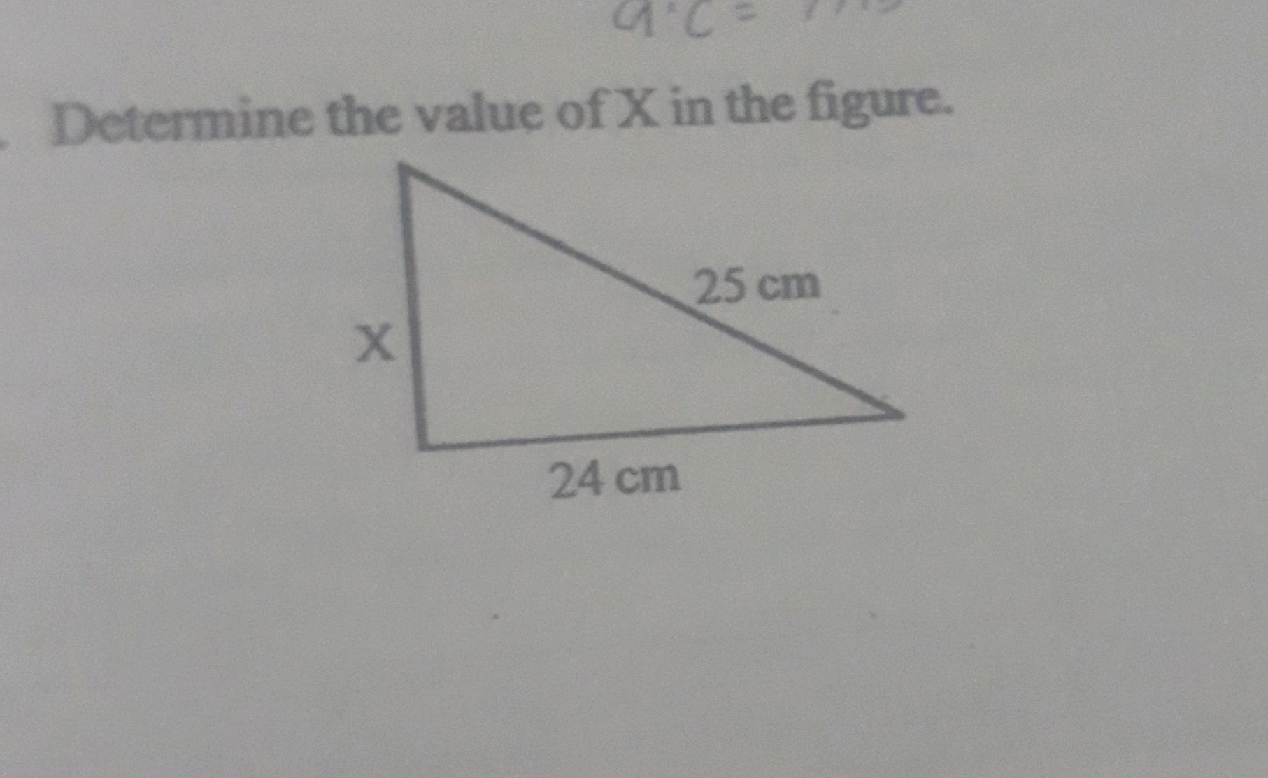 Determine the value of X in the figure. | StudyX