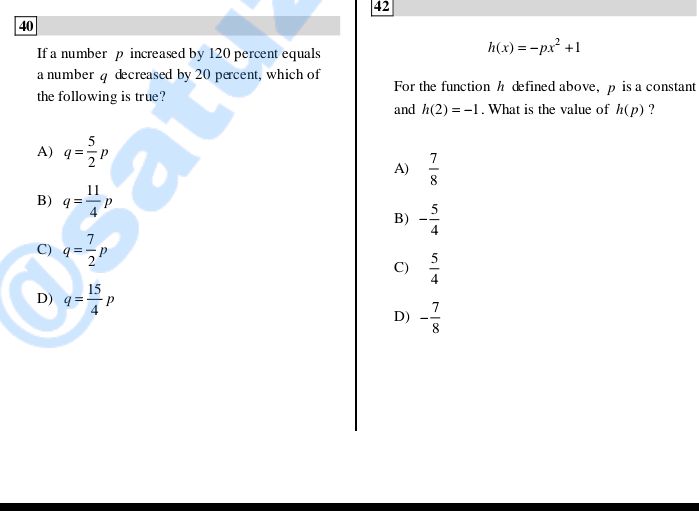 If a number $p$ increased by 120 percent | StudyX