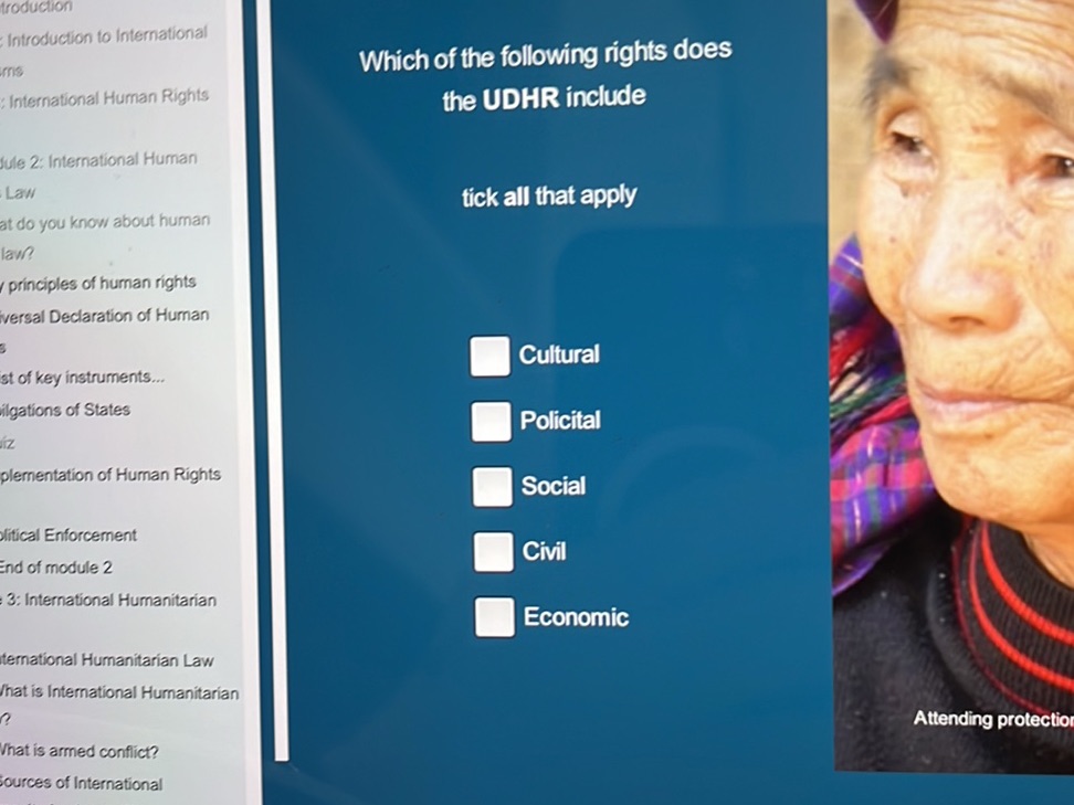 Which of the following rights does the UDHR
