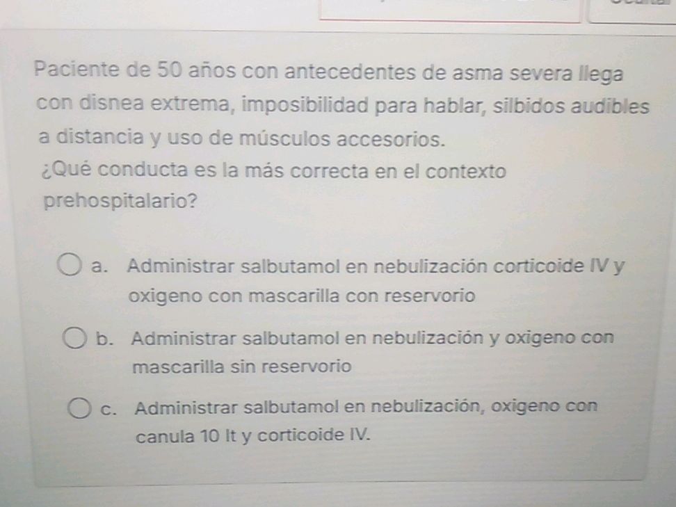 Paciente de 50 años con antecedentes de asma