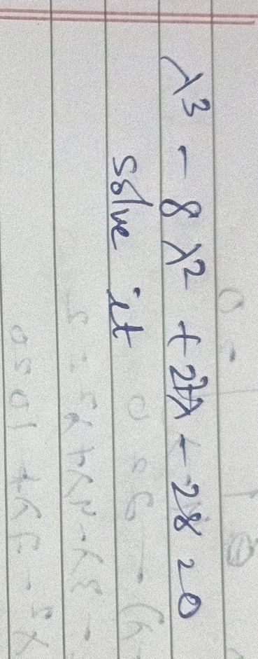 Solve the cubic equation: x^3 - 8x^2 + 27x