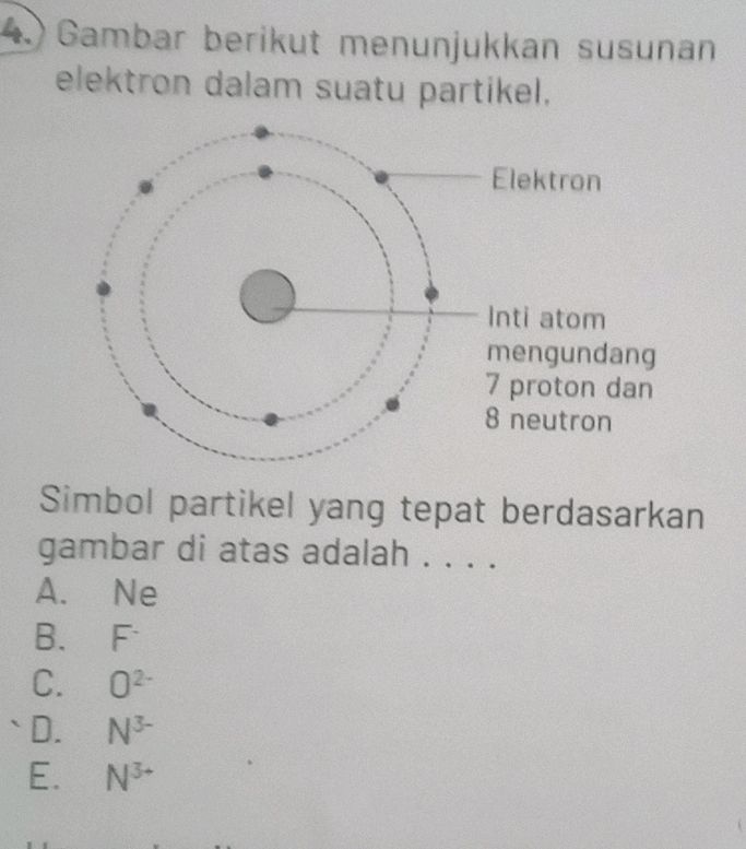 Gambar berikut menunjukkan susunan elektron | StudyX